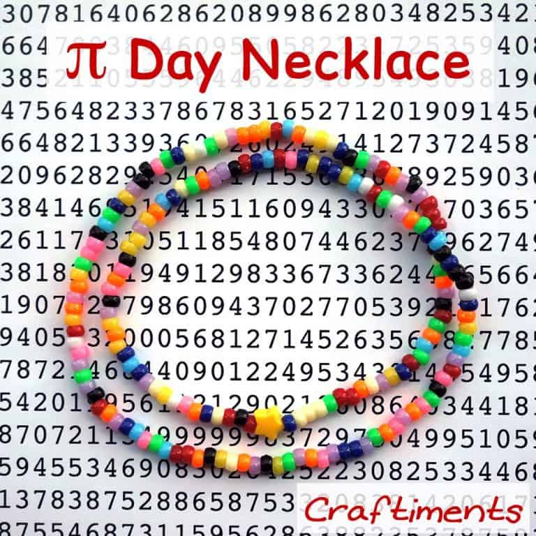 Pi Day Necklace Craft For Kids